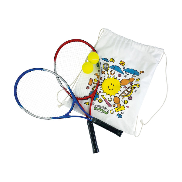 2 Player Tennis Set with Rackets & Balls | Traditional Garden Games